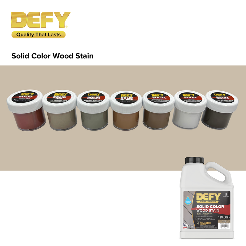 DEFY Solid Stain Samples