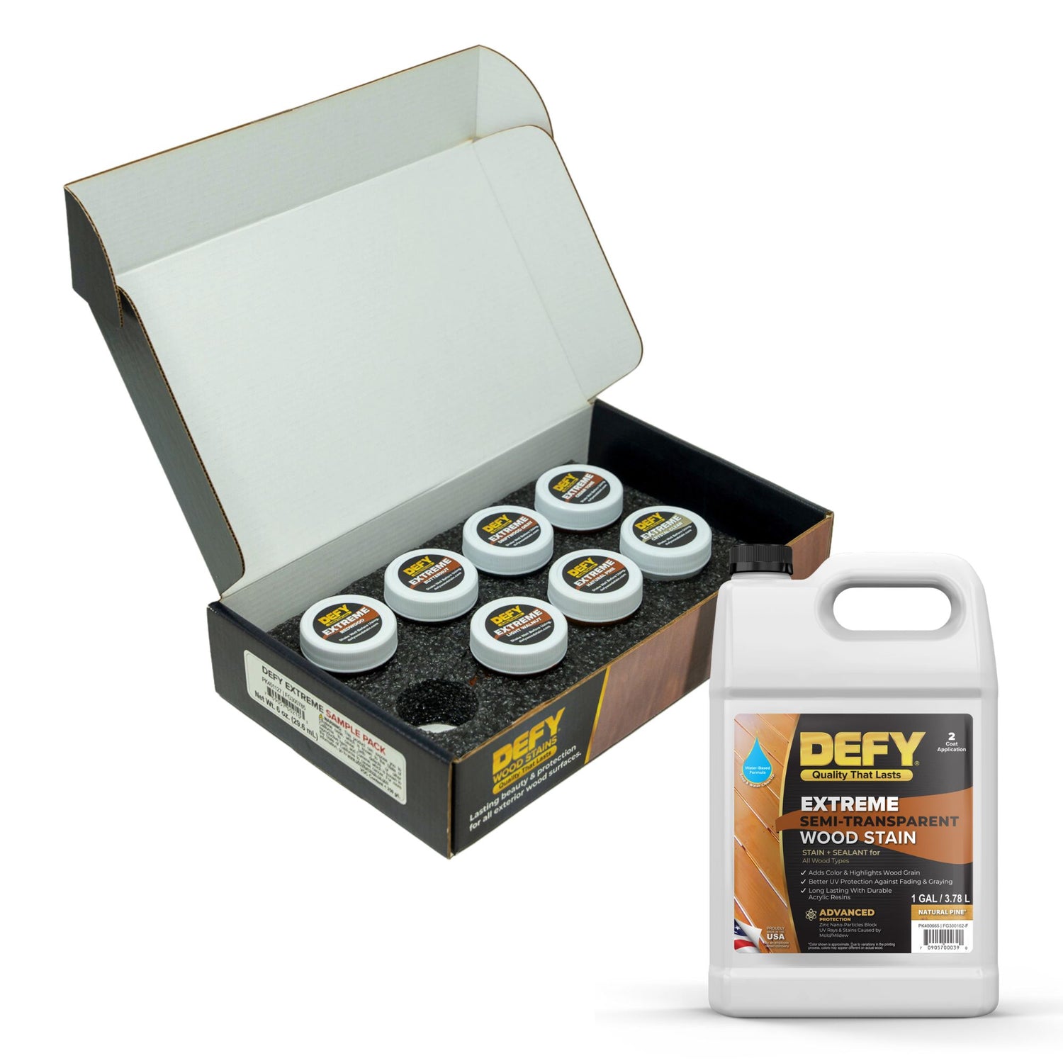 DEFY Extreme Semi-Transparent Stain Sample Kit