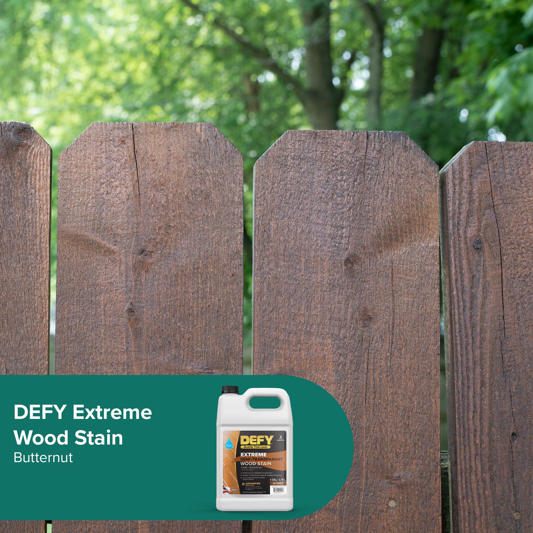 DEFY Extreme Semi-Transparent Waterproof Wood Stain
