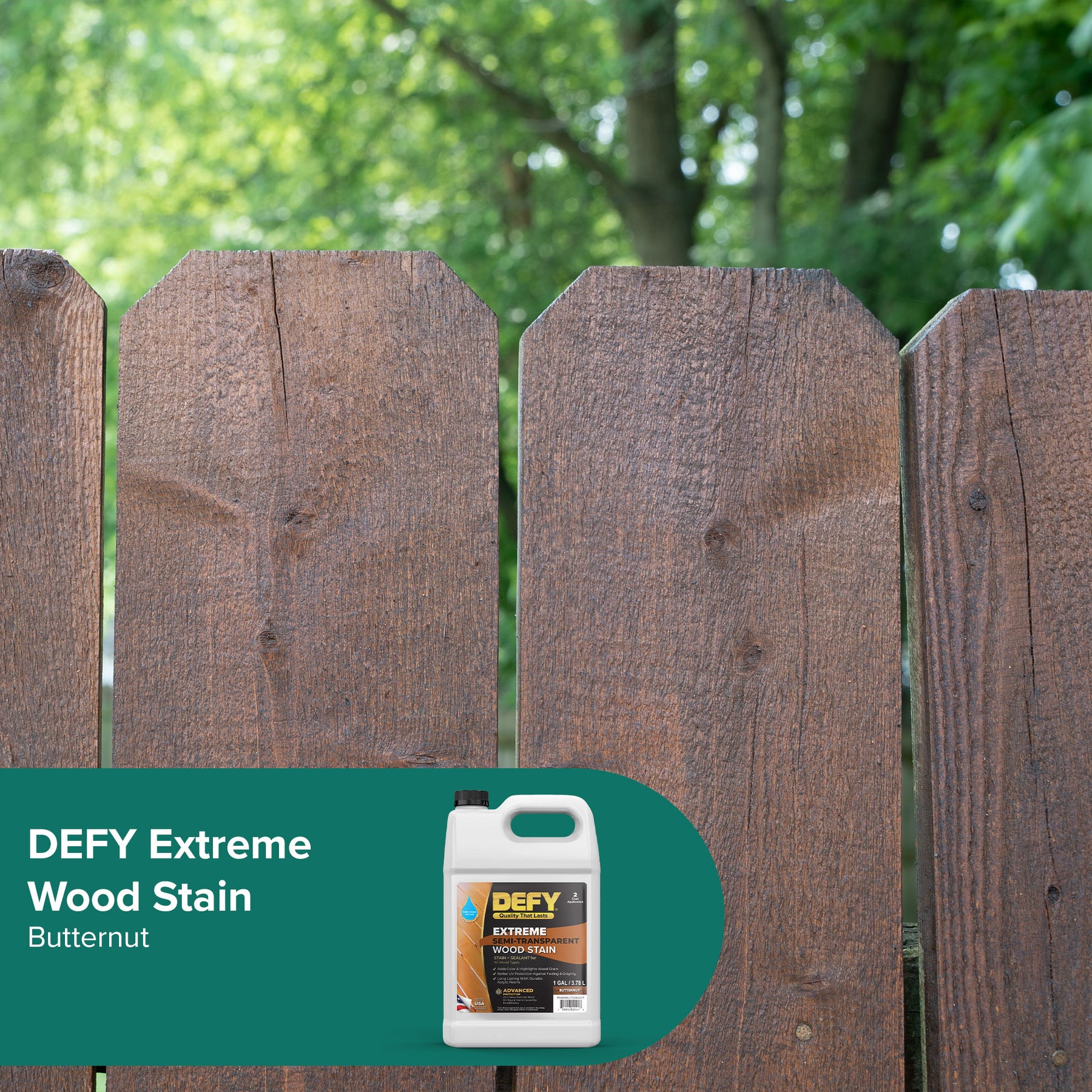 DEFY Extreme Semi-Transparent Waterproof Wood Stain